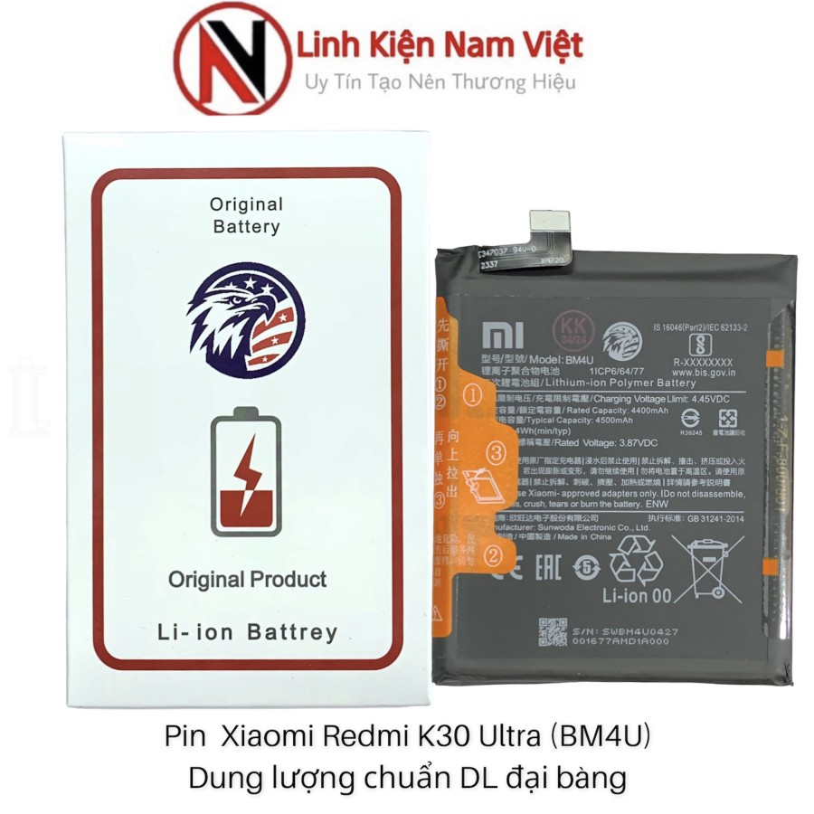 Pin Redmi K30 Ultra Zin Đại Bàng 4500mAh ( BM4U )